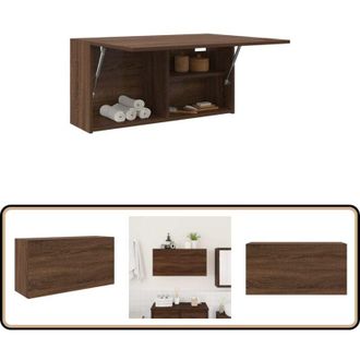 vidaXL Vidaxl - Armoire murale de bain chêne marron 80x25x40 cm bois ingénierie