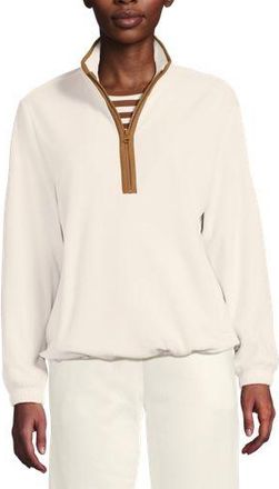 Lands End Anyweather Fleece-Pullover mit Reißverschluss, Damen, Größe:36-38 regular, Weiß, Polyester, by Lands End