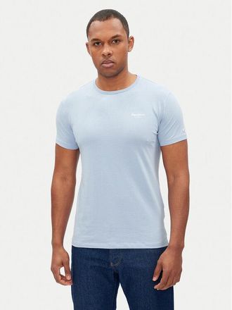 Pepe Jeans London T-Shirt Original Basic PM508212 Himmelblau Slim Fit