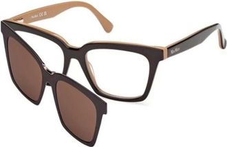 Max Mara Femme, Accessoires, Brun, Taille: 52 MM Monture optique