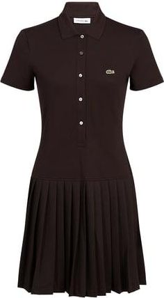 Lacoste Robe polo pliss&eacute;e en coton piqu&eacute; stretch
