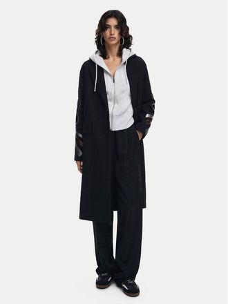 Desigual Wollmantel Cracovia 24WWEWBA Schwarz Regular Fit