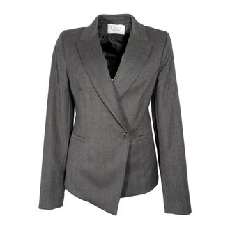 Kaos Doppelreihiger Mantel mit Lurex-Einsatz - - Jackets - Damen - Grau - L