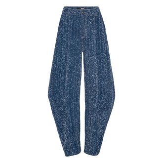 Rotate Denim Loose Fit Pants - - Jeans - Damen - Blau - M