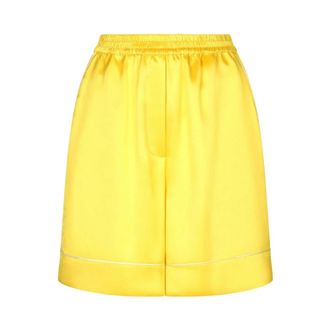 Dolce & Gabbana Seiden Zitronengelbe Shorts - - Shorts - Damen - Gelb - M