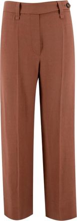 Brunello Cucinelli Femme, Pantalons, Rouge, Taille: 44 FR Cropped Pantalons