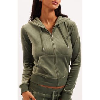 Juicy Couture Robertson Classic Jacke Polyester Damen Gr&uuml;n Kapuzensweatshirt