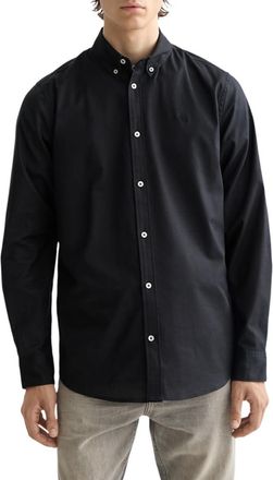 Scotch & Soda Oxford Shirt Herren Hemd, Schwarz, XL