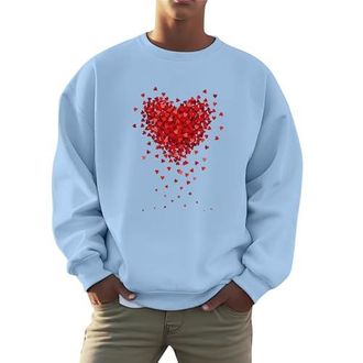 Generic 2026 Sweat-shirt d&eacute;contract&eacute; &agrave; col rond pour homme et femme Motif lettres imprim&eacute;es, bleu ciel, 3XL