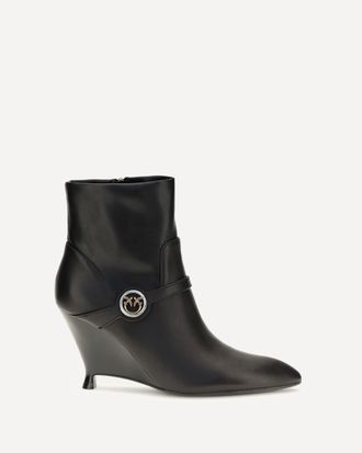 Pinko Gwen leather ankle Boots Female 38