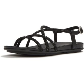 FitFlop Fitflop Fino Zehentrenner Leder Damen Sandalen All Black