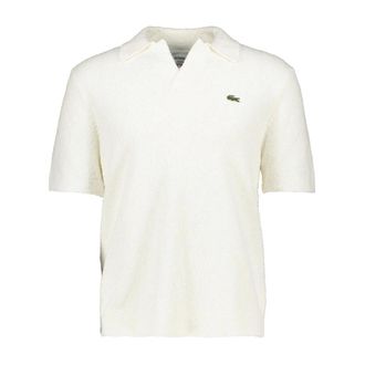 Lacoste Homme, Tops, Blanc, Taille: L Polo en maille bouclette coupe classique