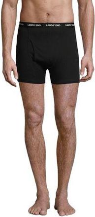 Lands End Baumwoll-Boxershorts (3er-Set), Herren, Größe:44-46 regular, Schwarz, Baumwolle, by Lands End