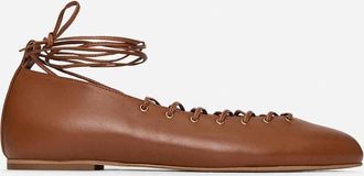 Arket Ballerina Mit Schn&uuml;rung -Braun