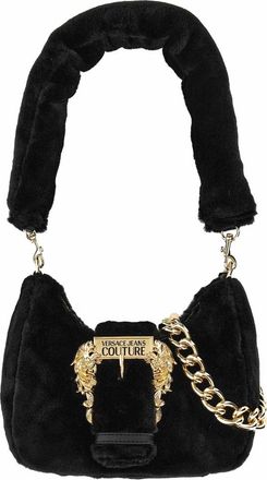 Versace Jeans Couture Femme, Sacs, Noir, Taille: ONE Size Sac bandouli&egrave;re en fausse fourrure