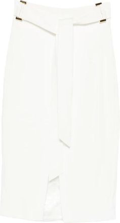 Elisabetta Franchi Femme, Jupes, Blanc, Taille: 40 FR Pencil Skirt