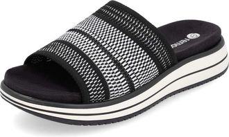 Remonte Damen D1J54, Frauen Slipper,lose Einlage,Pantoletten,Slip on,Freizeitschuhe,Schlupfschuhe,schluepfschuhe,Slides,Mules,schwarz Kombi (03),36 EU