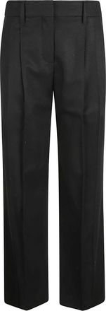 Brunello Cucinelli Femme, Pantalons, Noir, Taille: 34 FR Pantalon large avec d&eacute;tail Monili