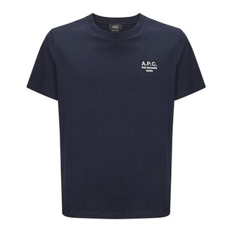 A.P.C. A.p.c., Homme, Tops, Bleu, Taille: S T-Shirt Standard Rue Madame