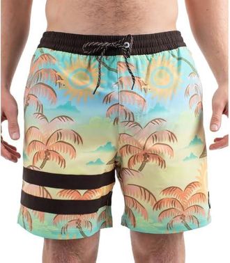 Hurley Phntm Eco Block Party Volley 17 Board Shorts, Pineapple, S Mens