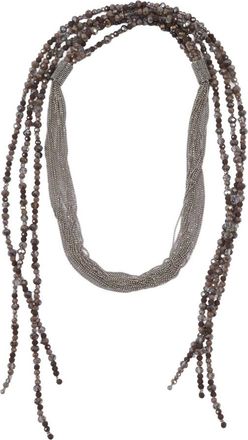 PESERICO Femme, Accessoires, Brun, Taille: ONE Size Beaded Necklace