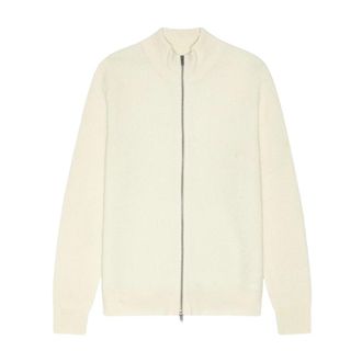 Les Deux Woll Ripp Rei&szlig;verschluss Strick - - Knitwear - Herren - Wei&szlig; - M