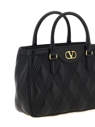 Valentino Garavani Quiltie Top Handle Bag - Black