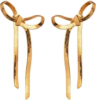Jennifer Behr Femme, Accessoires, Jaune, Taille: ONE Size Bow Drop Earrings