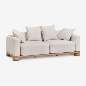 Sklum Sklum - Ioanis 2-Sitzer-Gartensofa aus Akazienholz Helles Akazienbraun