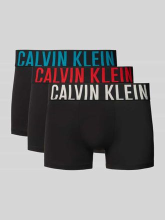 Calvin Klein Underwear Trunks aus Baumwoll-Mix mit Label-Schriftzug