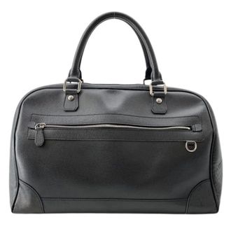 Louis Vuitton unisex, Pre-owned, Noir, Taille: ONE Size Sac week-end en cuir Pre-owned