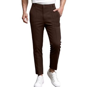 Generic Pantalon de jogging pour homme - Coupe ajust&eacute;e - Taille &eacute;lastique - Confortable - Pour le quotidien - Pour les tenues de printemps et d&eacute;t&eacute;, caf&eacute;, XXL