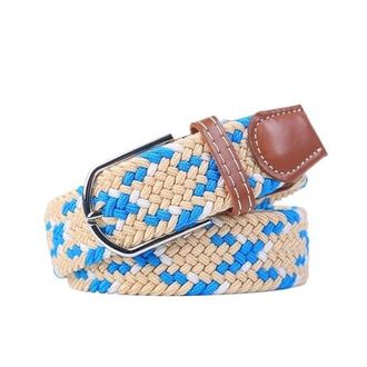 Generic Ceinture &eacute;lastique en toile tiss&eacute;e avec boucle ardillon tricot&eacute;e pour homme et femme, 40, 3.3cmX107cm