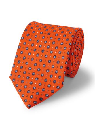 CHARLES TYRWHITT Krawatte aus Seide mit Print - Orange