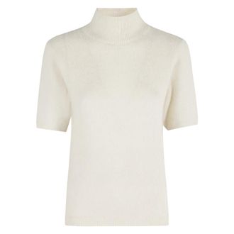 A.P.C. Blauer Hoher Hals Kurzarm Pullover - - Knitwear - Damen - Wei&szlig; - L