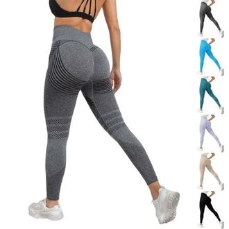 Generic Legging 3D anti-cellulite pour femme - Taille haute - Push Up - Pantalon de sport gainant - Pantalon de fitness - Opaque - Compression - Pantalon de y