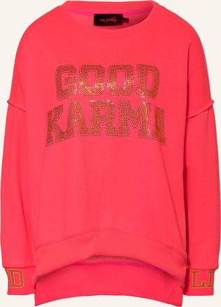 Miss Goodlife Miss Goodlife Oversized-Sweatshirt Mit Schmucksteinen pink