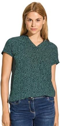 Cecil B344901 Chemisier avec imprimé, Vert Kaki, M Femmes, fir Green, M Womens