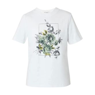 Erdem Femme, Tops, Blanc, Taille: 38 FR T-shirt Violet Blanc Imprimé