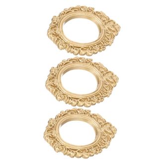 Pretyzoom 3 Teiliges Fotorahmen Zubeh&ouml;r Mini Retro Bilderrahmen DIY Mini Fotorahmen Puppenhaus Bilderrahmen Harzrahmen Fotoanzeige atur