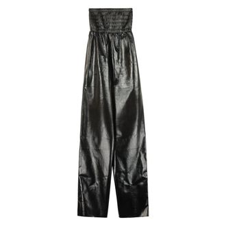 Bottega Veneta Lammleder Bandeau Jumpsuit - - Jumpsuits & Playsuits - Damen - Schwarzk - 4XS