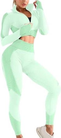 Generic V&ecirc;tement de Sport Femme 3 Pi&egrave;ces Surv&ecirc;tements Dentra&icirc;nement Ensembles Soutien-Gorge Sport Legging De Yoga Sportswear Fitness Ensembles Dentra&icirc;nement T