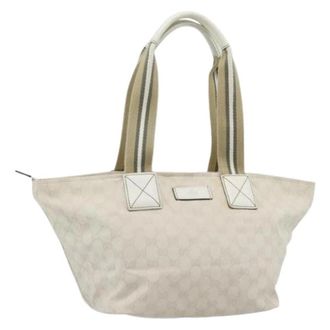 Gucci Pre-owned Vintage GG Canvas Tote Bag - - Pre-owned - Damen - Wei&szlig; - ONE SIZE