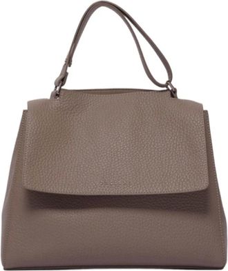 Orciani Femme, Sacs, Brun, Taille: ONE Size Sac &agrave; Main Beige Doux avec Rabat Magn&eacute;tique