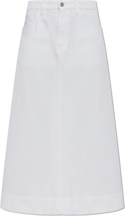 Marni Jupe en jean &agrave; ourlet &eacute;vas&eacute; - Femme - Jupes - Blanc - Taille: 34 FR
