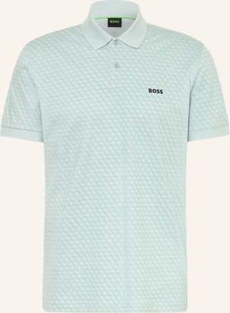 HUGO BOSS Funktions-Poloshirt Chip Pattern blau