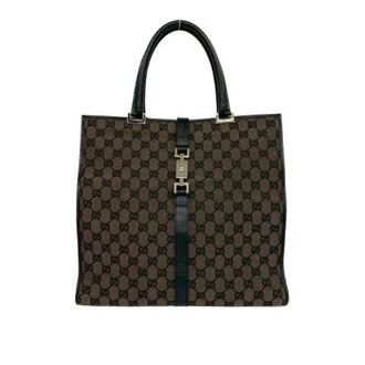 Gucci Sac &agrave; main Pre-owned GG Canvas Leather (Jackie) - Femme - Pre-owned - Brun - Taille: ONE Size