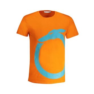 Trussardi Oranges Baumwoll-Logo-Print-T-Shirt - - Tops - Herren - Orange - L