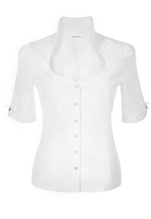 Stockerpoint Damen Priscilla Trachtenbluse, Weiss, 42