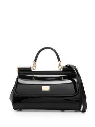 Dolce & Gabbana Mittelgroße Elongated Sicily Tote Bag - Schwarz